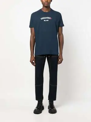 Dsquared2 Logo-print Cotton T-shirt - Blue