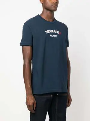 Dsquared2 Logo-print Cotton T-shirt - Blue