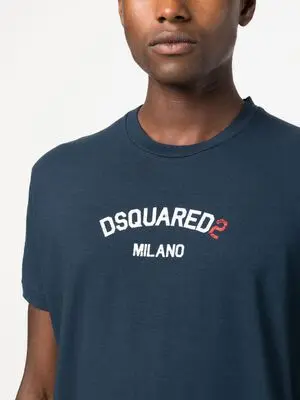 Dsquared2 Logo-print Cotton T-shirt - Blue