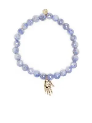 SYDNEY EVAN 14kt Yellow Gold, Diamond, And Moonstone Bracelet - Purple