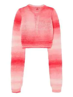RE/DONE Gradient-effect Cropped Cardigan