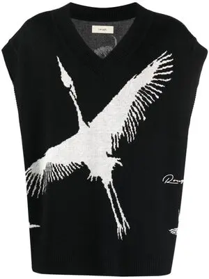 ROUGH. Patterned Intarsia-knit Sleeveless Jumper