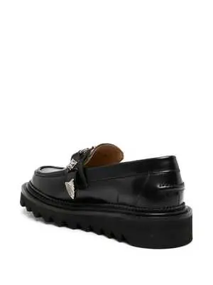 Toga Stud-embellished Leather Loafers