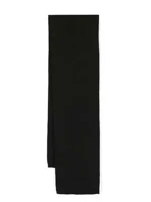 Moschino Logo-intarsia Wool-blend Scarf - Black