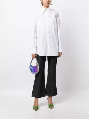AREA Heart-bib Cotton Shirt
