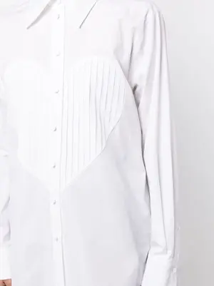 AREA Heart-bib Cotton Shirt