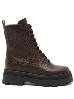 Fabiana Filippi Ankle-length Leather Boots - Brown