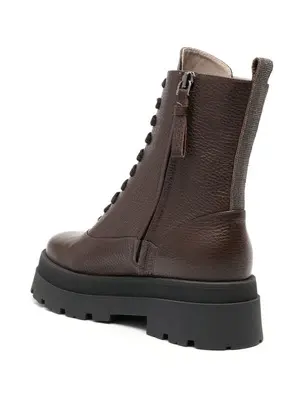 Fabiana Filippi Ankle-length Leather Boots - Brown