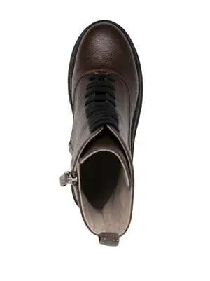 Fabiana Filippi Ankle-length Leather Boots - Brown