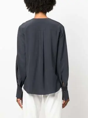 Brunello Cucinelli Bead-detail Silk Blouse