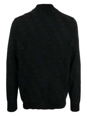 BILLIONAIRE Monogram-jacquard Knitted Jumper