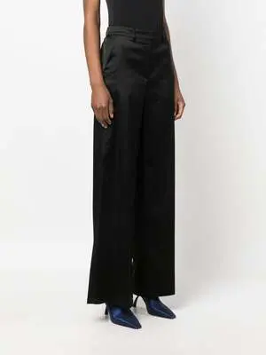 FORTE_FORTE Mid-rise Satin Flared Trousers