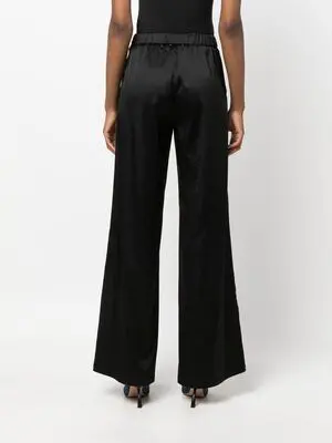 FORTE_FORTE Mid-rise Satin Flared Trousers