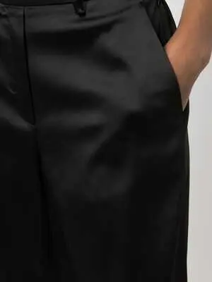 FORTE_FORTE Mid-rise Satin Flared Trousers