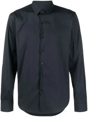 Sandro Fitted Stretch Cotton Shirt - Blue