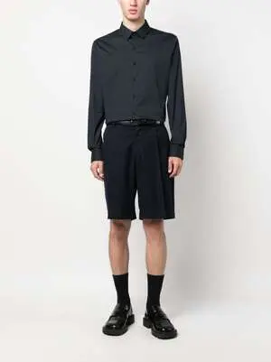 Sandro Fitted Stretch Cotton Shirt - Blue