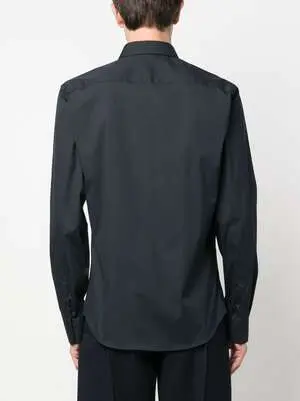 Sandro Fitted Stretch Cotton Shirt - Blue