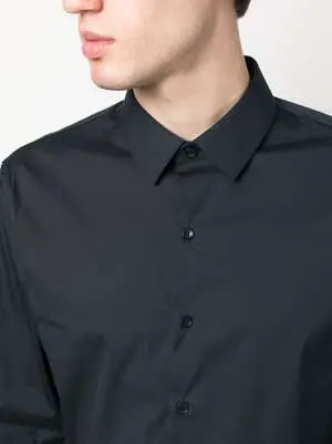 Sandro Fitted Stretch Cotton Shirt - Blue