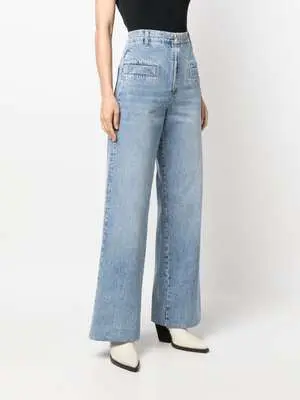 Sandro High-waisted Wide-leg Jeans - Blue