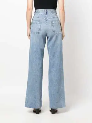 Sandro High-waisted Wide-leg Jeans - Blue
