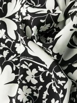 Stella McCartney Floral-print Silk Midi Dress - Black