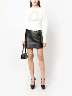 Moschino Studded Peace Sign Wool-blend Jumper