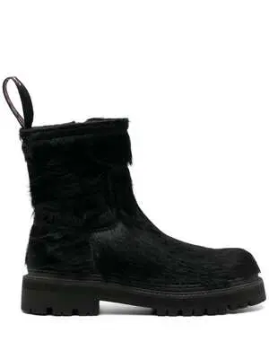 Camper Eki Calf-hair Ankle Boots - Black