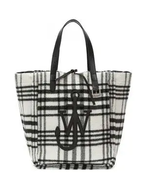 JW Anderson Check-print Tote Bag - Black
