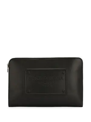 Dolce & Gabbana Debossed Logo Clutch - Black