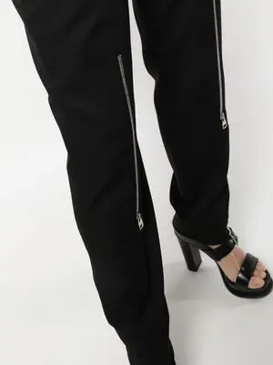 Alexander McQueen Zip-embellished Wool Trousers
