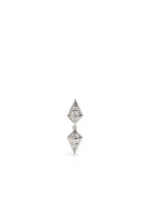 STATEMENT Rockaway Diamond Single Earring - Silver