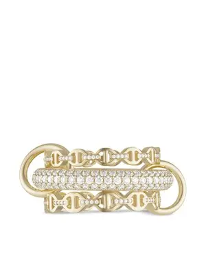 SPINELLI KILCOLLIN Spinelli Kilcollin X Hoorsenbuhs 18kt Yellow Gold Microdame SK Diamond Ring Silver