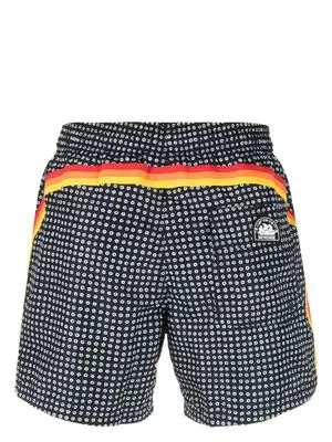Sundek Graphic-print Recycled Polyester Swim Shorts