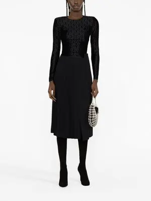 Elisabetta Franchi Logo-jacquard Long-sleeve Bodysuit