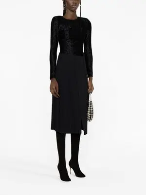 Elisabetta Franchi Logo-jacquard Long-sleeve Bodysuit