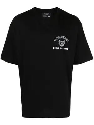 DOMREBEL Graphic-print Cotton T-shirt - Black