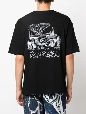 DOMREBEL Graphic-print Cotton T-shirt - Black
