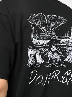 DOMREBEL Graphic-print Cotton T-shirt - Black