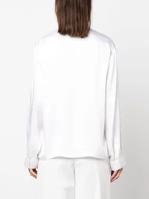 Giorgio Armani V-neck Silk Shirt
