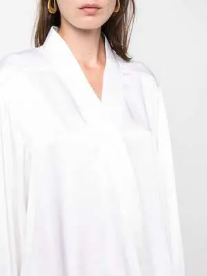 Giorgio Armani V-neck Silk Shirt