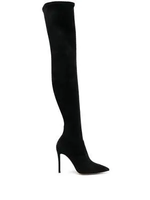 Casadei Julia 100mm Above-knee Boots - Black
