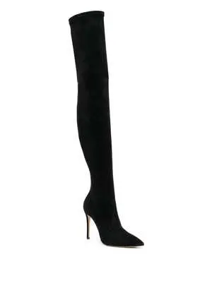 Casadei Julia 100mm Above-knee Boots - Black