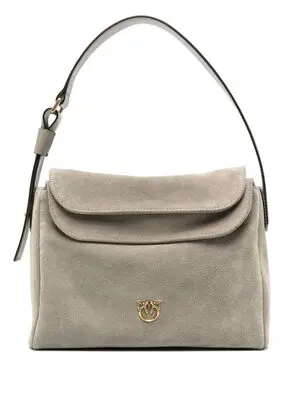 Pinko Big Leaf Suede Shoulder Bag