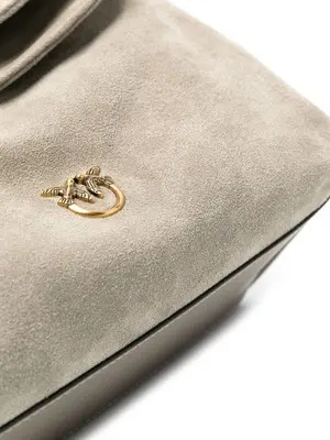 Pinko Big Leaf Suede Shoulder Bag