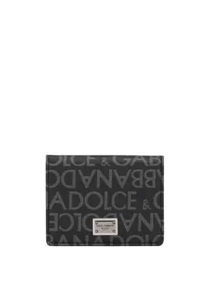 Dolce & Gabbana Monogram-jacquard Bi-fold Cardholder - Black