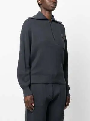 Brunello Cucinelli Monili-embellished Half-zip Jumper