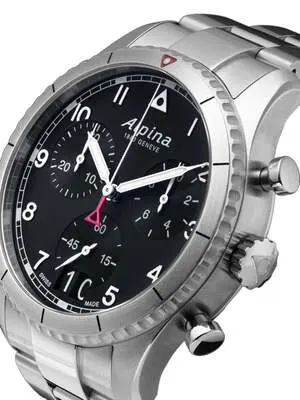 ALPINA Startimer Pilot Chronograph Big Date 41mm - Black