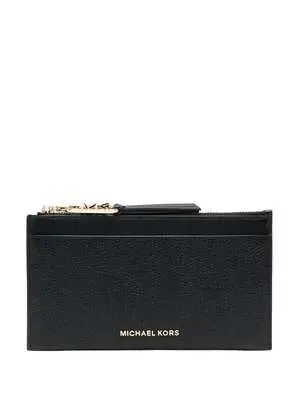 Michael Kors Logo-plaque Leather Wallet - Black