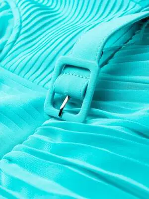 SELF-PORTRAIT Pleated Chiffon Bustier Dress