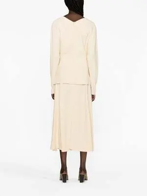 Stella McCartney Stitched Long-sleeve V-neck Blouse